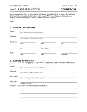 Land Lease Application Form Templates - Fillable & Printable Samples ...