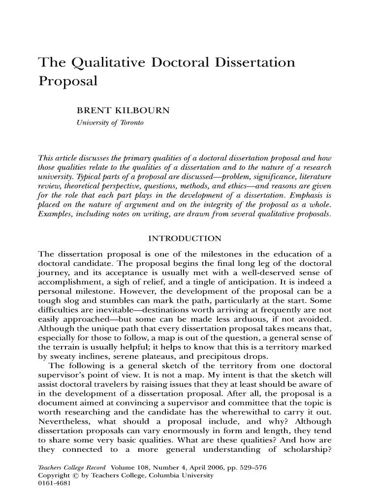 Fillable Online The Qualitative Doctoral Dissertation Fax Email Print - pdfFiller