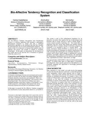 Fillable Online sfu Bio-Affective Tendency Recognition and ...