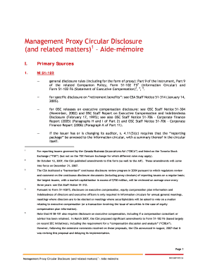 Fillable Online Management Proxy Circular Disclosure Fax Email Print ...