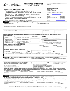 Fillable Online Form PC/MPP 2002-001: Purchase of Service Application ...