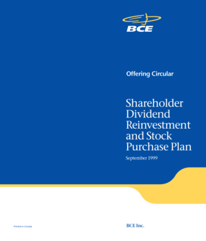 Fillable Online Offering circular (Page 1) - BCE Fax Email Print ...