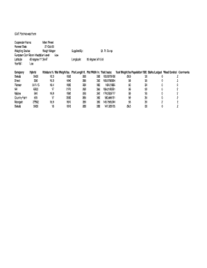 Fillable Online ICAT Plot Harvest Form Cooperator Name: Marc Rivest ...