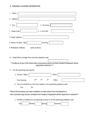 Fillable Online APPLICATION FORM - University of Calgary Bookstore Fax ...