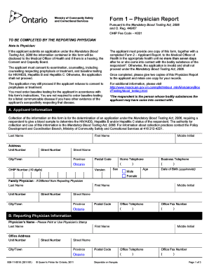 Fillable Online forms ssb gov on Form 1 Physician Report - forms ssb ...