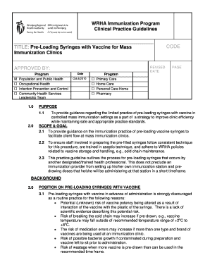 Fillable Online wrha immunization program clinical practice guidelines ...