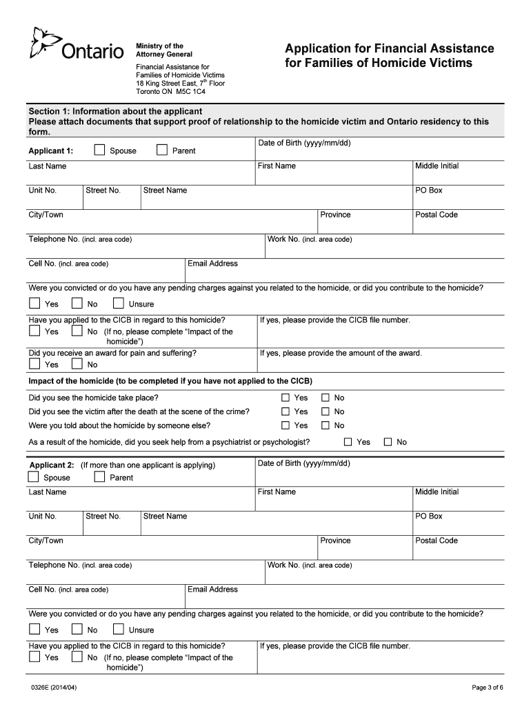 Fillable Online forms ssb gov on Application for Financial Assistance ...