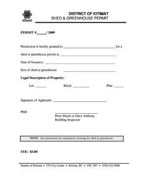 Fillable Online Shed Permit form.doc. HazMat Team Emergency Response ...