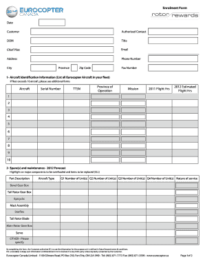 Fillable Online Download the Enrollment Form - Eurocopter Canada Limited Fax Email Print - pdfFiller
