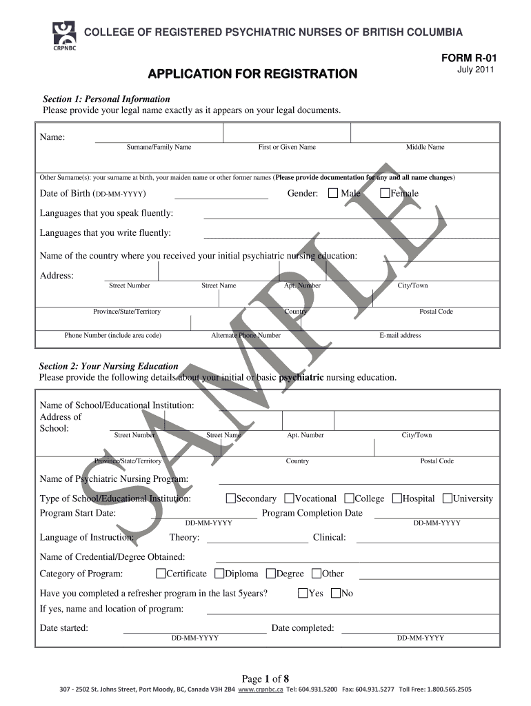 Fillable Online APPLICATION FOR REGISTRATION Fax Email Print - pdfFiller