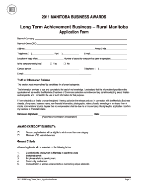 Fillable Online MBA Long Term Rural Application Form 2011 Fax Email ...