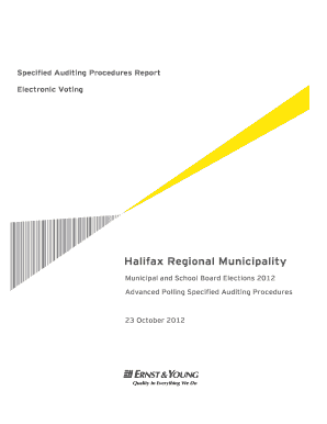Fillable Online halifax Specified Auditing Procedures Report - Halifax Regional Municipality ...