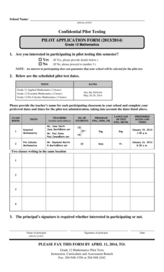 Fillable Online edu gov mb Grade 12 Mathematics Pilot Application Form - edu gov mb Fax Email ...