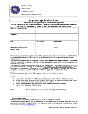 Fillable Online Approval application form - Favv Fax Email Print ...