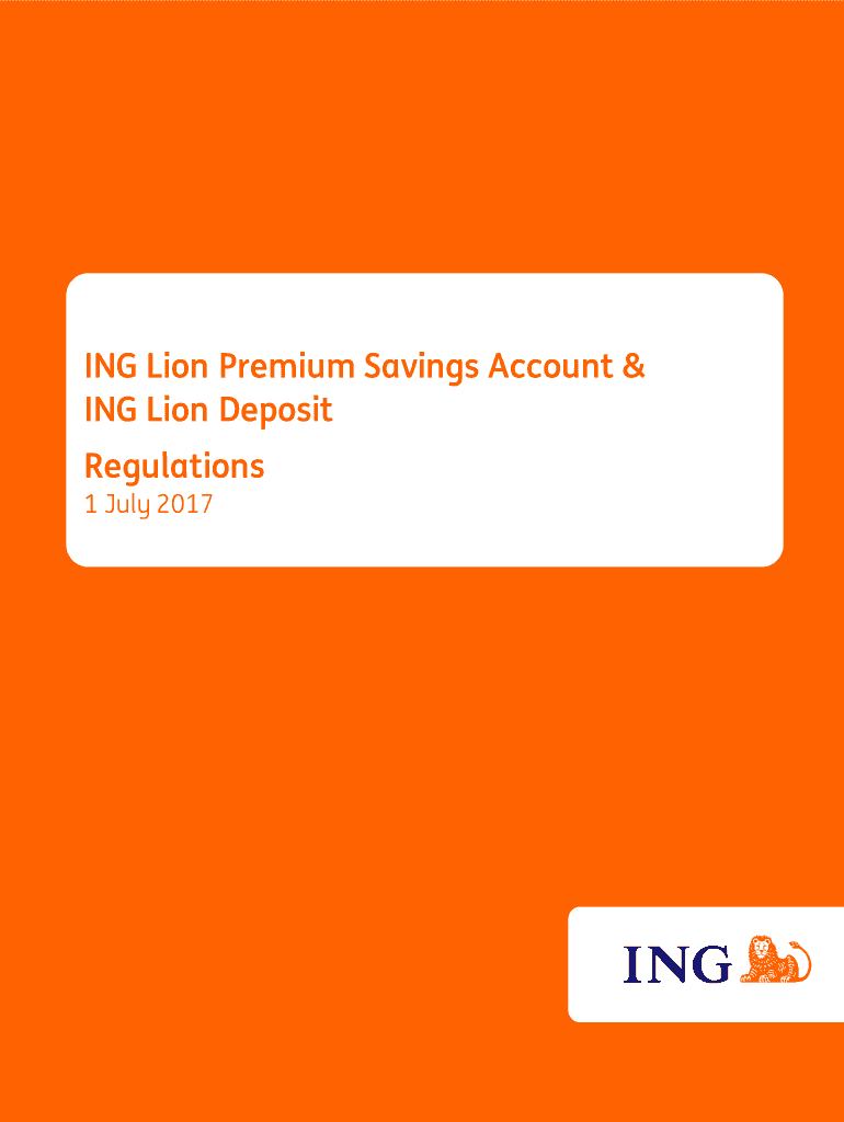 Fillable Online ING Lion Premium Savings Account & Fax Email Print ...