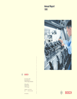Fillable Online Annual Report 1998 - Bosch worldwide Fax Email Print ...