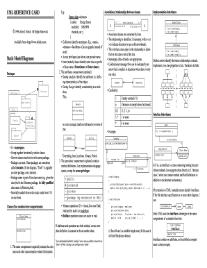 Fillable Online digilife UML REFERENCE CARD Fax Email Print - pdfFiller