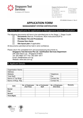 Fillable Online APPLICATION FORM - Singapore Test Services Fax Email ...