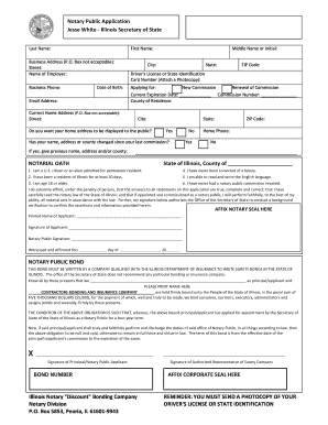 Fillable Online Notary Public Application - Notary Bonds Fax Email ...