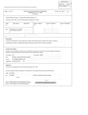 Fillable Online Form 19b-4 - CME Group Fax Email Print - pdfFiller