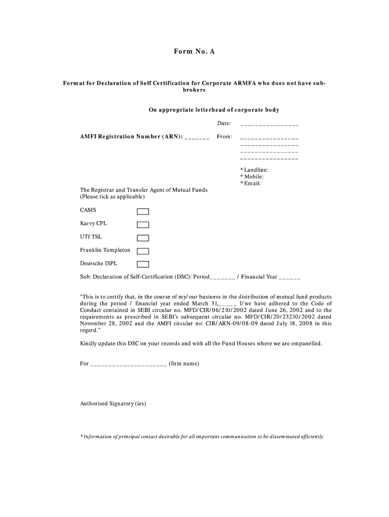 Self Declaration Form Fill Out Sign Online DocHub