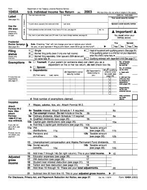 Fillable Online Form 1040A - Internal Revenue Service Fax Email Print - pdfFiller