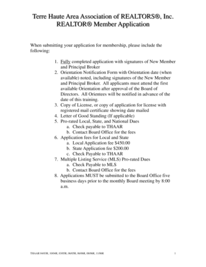 Fillable Online REALTOR Application with Letter of Instruction ...