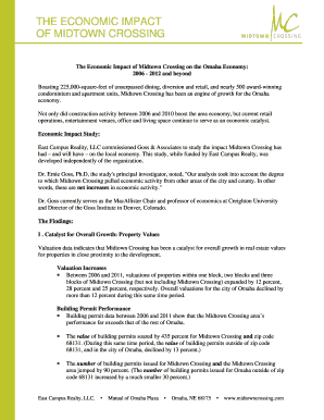 Fillable Online THE ECONOMIC IMPACT OF MIDTOWN CROSSING Fax Email Print ...