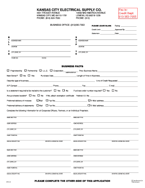 Credit Application - Kansas City Electrical Supply - Fill and Sign ...