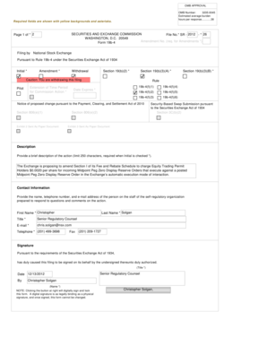Fillable Online Form 19b-4 - National Stock Exchange Fax Email Print ...