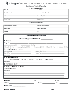 Fillable Online integrated respiratory solutions emails form Fax Email ...
