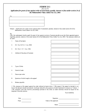 Fillable Online form 311for appeal Fax Email Print - pdfFiller
