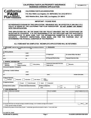 California Fair Plan Po Box 76924 Los Angeles Ca 90076 - Fill Online ...