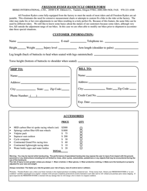 Fillable Online Order form.pub - Freedom Ryder Fax Email Print - pdfFiller
