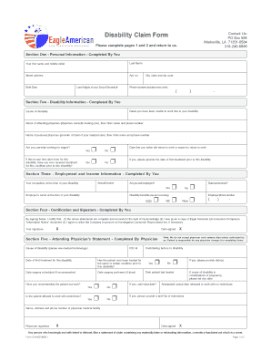 Fillable Online Eagle AH Claim Form 2005. Eagle AH Claim Form 2005 Fax ...