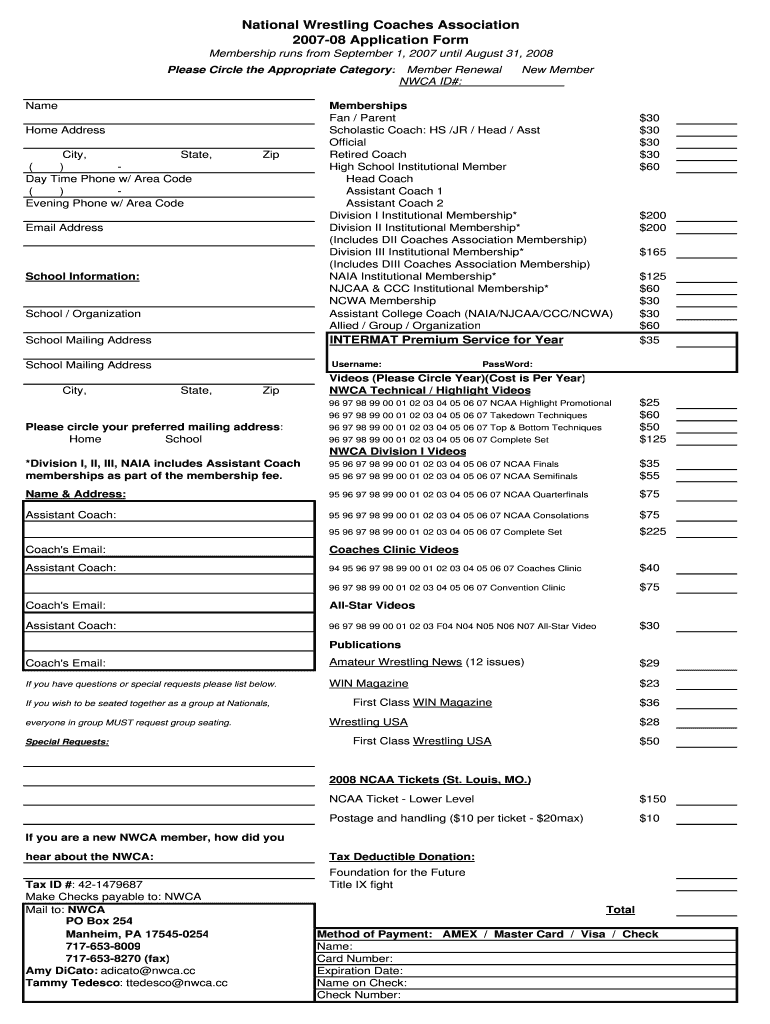 Fillable Online 2007-08 Application Form Fax Email Print - pdfFiller