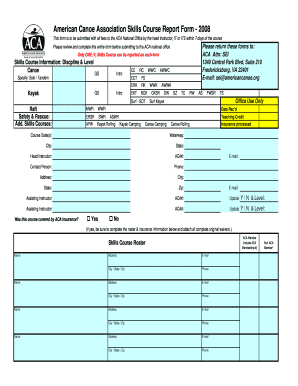 Fillable Online ACA Course Reporting Form Fax Email Print - pdfFiller