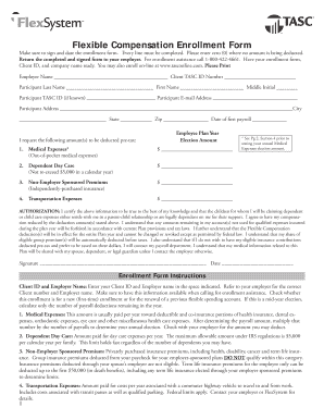 Fillable Online FX-2008-062210 FlexSystem Enrollment Form.indd ...