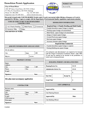Fillable Online Demolition Permit Application - Centralpt.com centralpt Fax Email Print - pdfFiller
