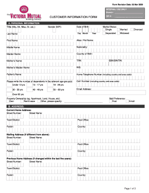 Fillable Online Customer Information Form (PDF) Fax Email Print - pdfFiller