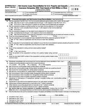 Fillable Online 2011 Form 1120-PC (Schedule M-3) - Internal Revenue ...