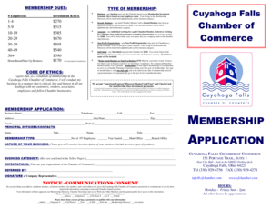 Fillable Online 2011 Membership Application - Cuyahoga Falls Chamber of ... Fax Email Print ...