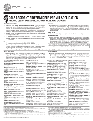 2012 Resident Firearm Deer Permit Application - IllinoisHunter Home ...