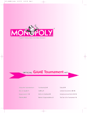 Fillable Online OFFICIAL GAME Tournament KIT Fax Email Print - pdfFiller