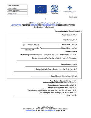 Fillable Online iom Application - iom Fax Email Print - pdfFiller