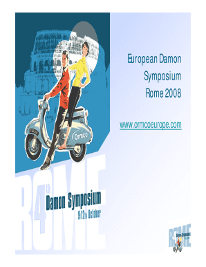 Fillable Online damon symposium 2008 rome form Fax Email Print - pdfFiller