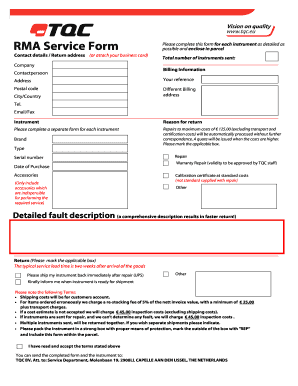 Fillable Online Download RMA Service Form Fax Email Print - pdfFiller