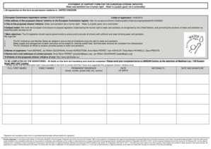 Fillable Online STATEMENT OF SUPPORT FORM FOR THE ... - Right 2 Water ...