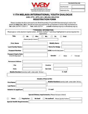Fillable Online Registration form - Generation Europe Foundation Fax ...