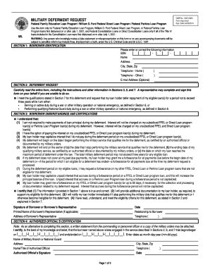 Fillable Online ecsi Military deferment request fillable form Fax Email ...